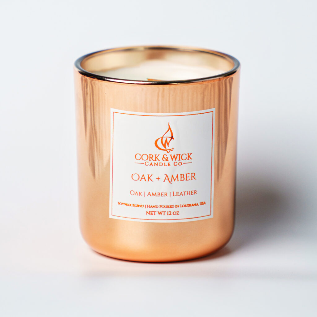 Oak + Amber Jar – Cork & Wick Candle Co.